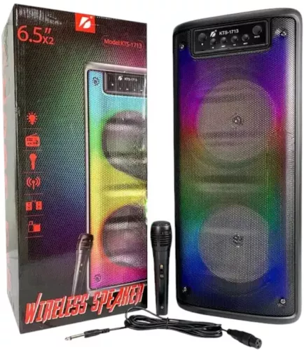 Boxa portabila KTS1713 90W P.M.P.O USB BT AUX FM microfon MRKT9355 - cel.ro