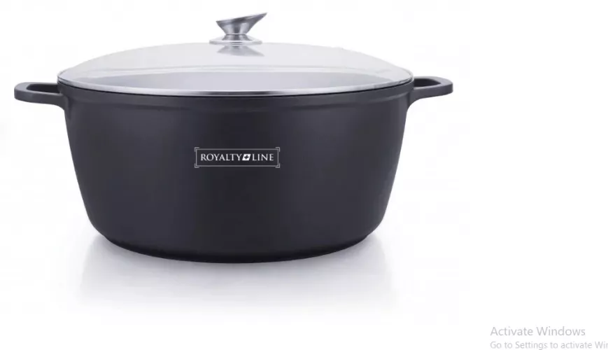 Oala antiaderenta marmorata cu capac 30 cm 7 L gmjm_225772301 - cel.ro