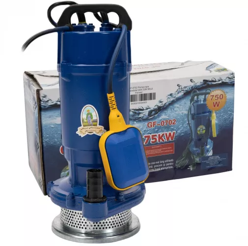 Pompa de apa submersibila 750 W 32 m cu flotor 1.5 mc/h GF-0702 skjx ...