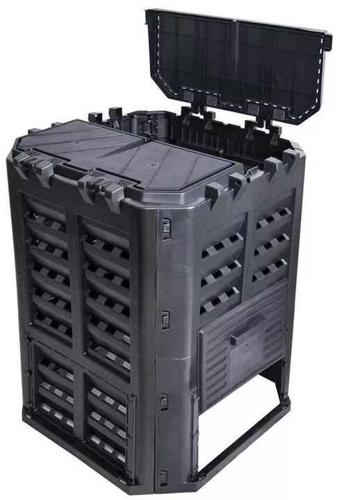 Compostor de gradina 360 L negru 255072 - cel.ro
