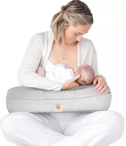Perna de Alaptat Multifunctionala Ergobaby Natural Curve Moonlight Grey ...