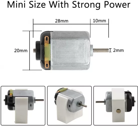 Set de 6 motor DC 1.5V - 3V 15000 RPM cu elice becuri sonerie roti ...