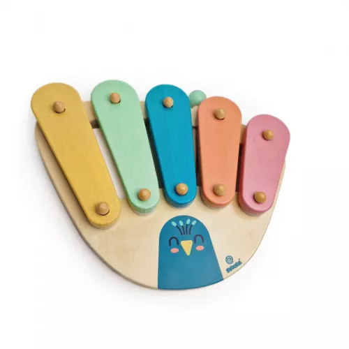 Xilofon colorat din lemn Paun Svoora BRB_Sv_14053 - cel.ro