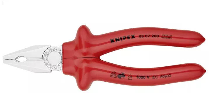 Cleste profesional combinat izolat Knipex 03 07 200 200 mm KNI0307200