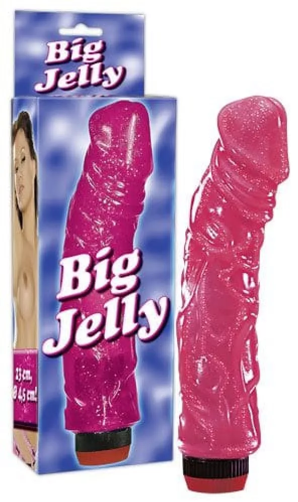 Vibrator realistic Vibrator Big Jelly Orion punctul G lungime 23 cm grosime 4.5 - cel.ro