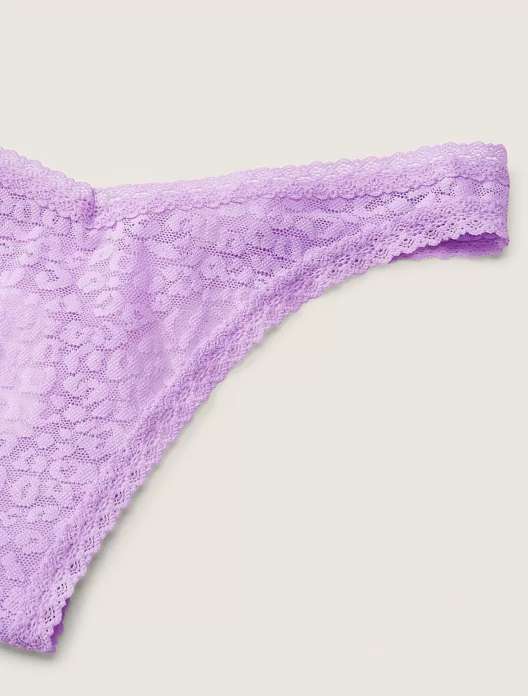 Chiloti tanga Victorias Secret Lace-up Thong Panty Lila M INTL 2xqy ...