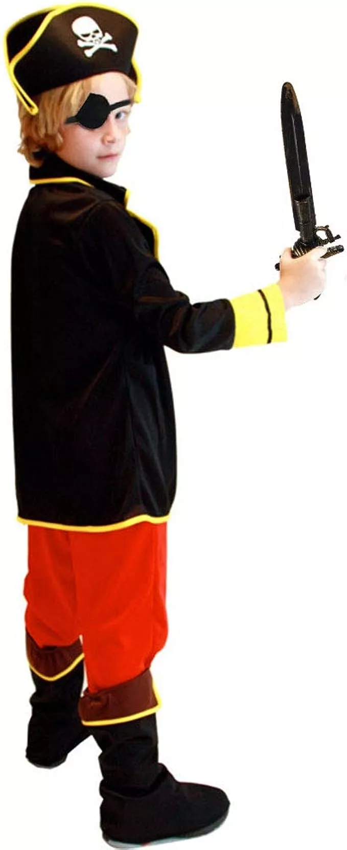 Costum de Capitan Pirat pentru copii Set cu Palarie si Petic de ochi ...