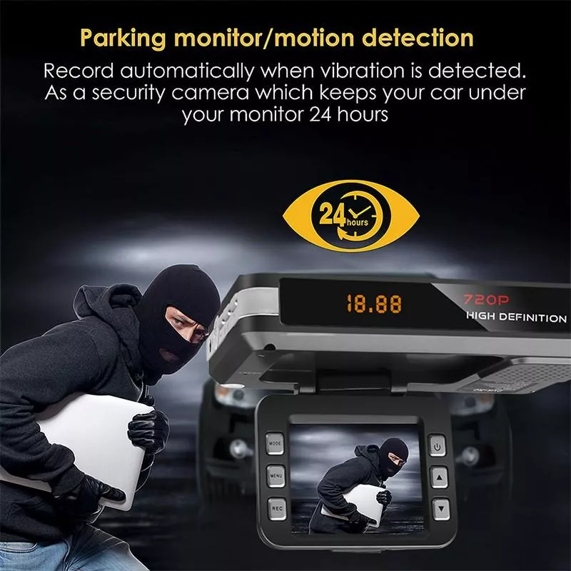 Camera Auto 2 in 1 cu Detector de radar integrat