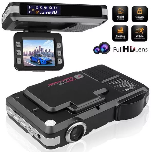 Camera Auto 2 in 1 cu Detector de radar integrat