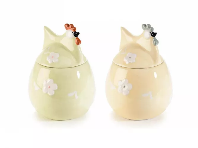 Set 2 borcane decorative Gaina 11.5x16 cm A71.47.88 - cel.ro