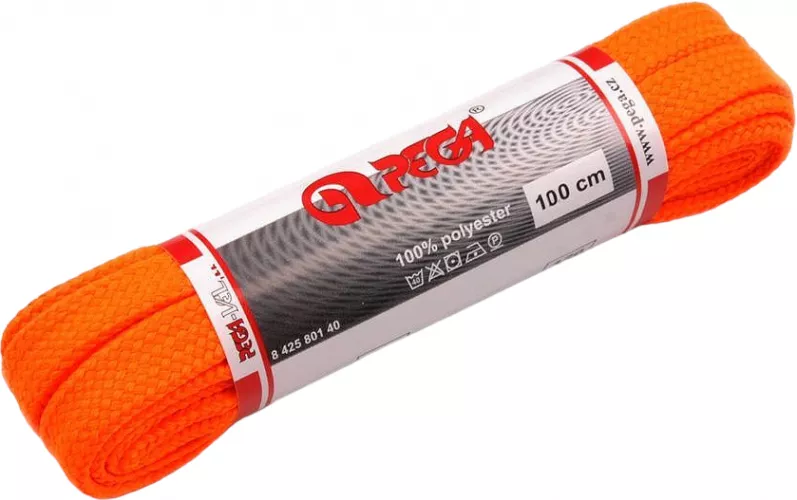 Sireturi plate poliester 1 x 100 cm Portocaliu neon gbnj_924230415