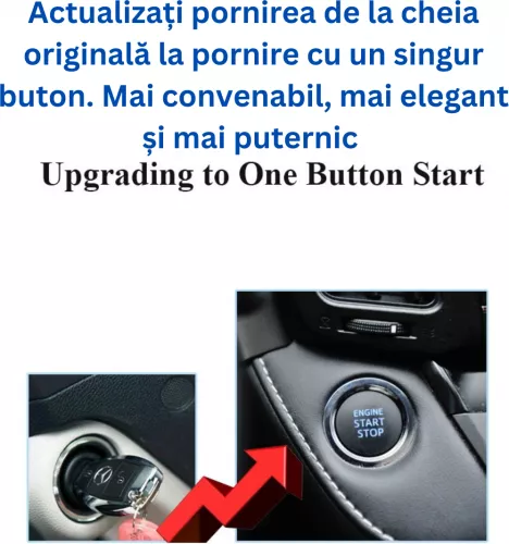 Sistem smart alarma auto cu telecomanda cheie LSD aplicatie telefon ...