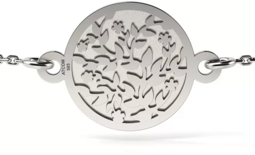 Bratara cu lantisor din argint model Begonia nhuf_917963005 - cel.ro