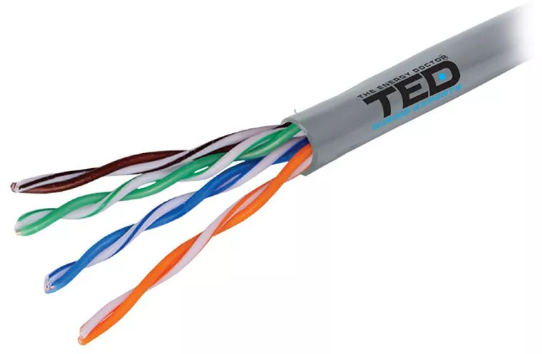 Cablu Utp Cat 5 Cupru 0.5mm 305m Ted Electric 8205563242655
