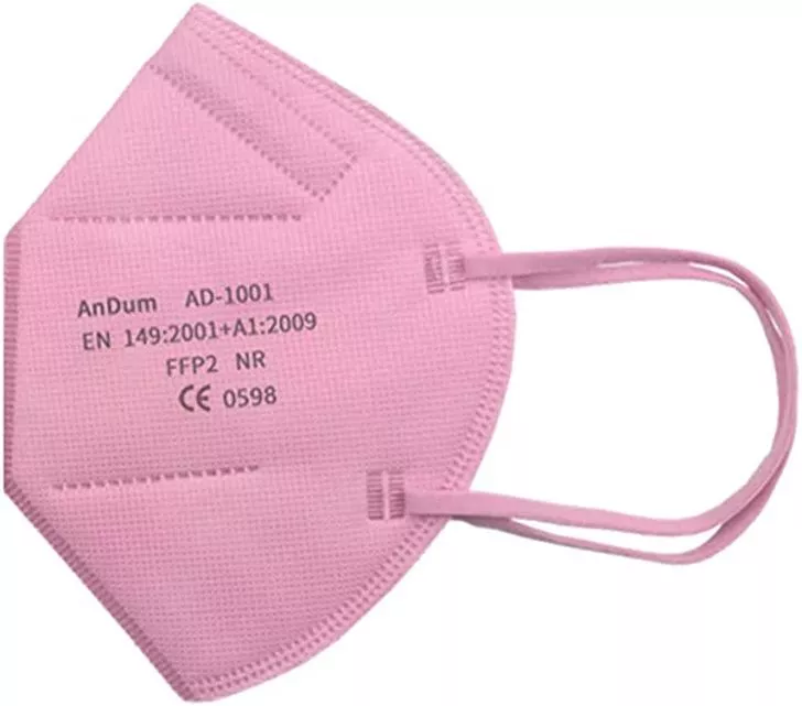 Set 50 Masti FFP2 Pink model AD-1001 5 straturi ambalate individual ...