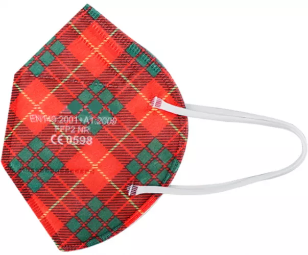 Masca FFP2 Rosu/verde model AD-1001 5 straturi Conforma cu CE ambalata ...