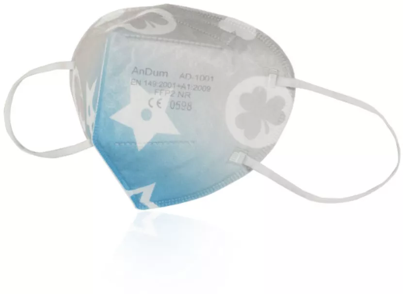 Masti FFP2 Gri/Albastre cu desene Set 50 model AD-1001 5 straturi ...