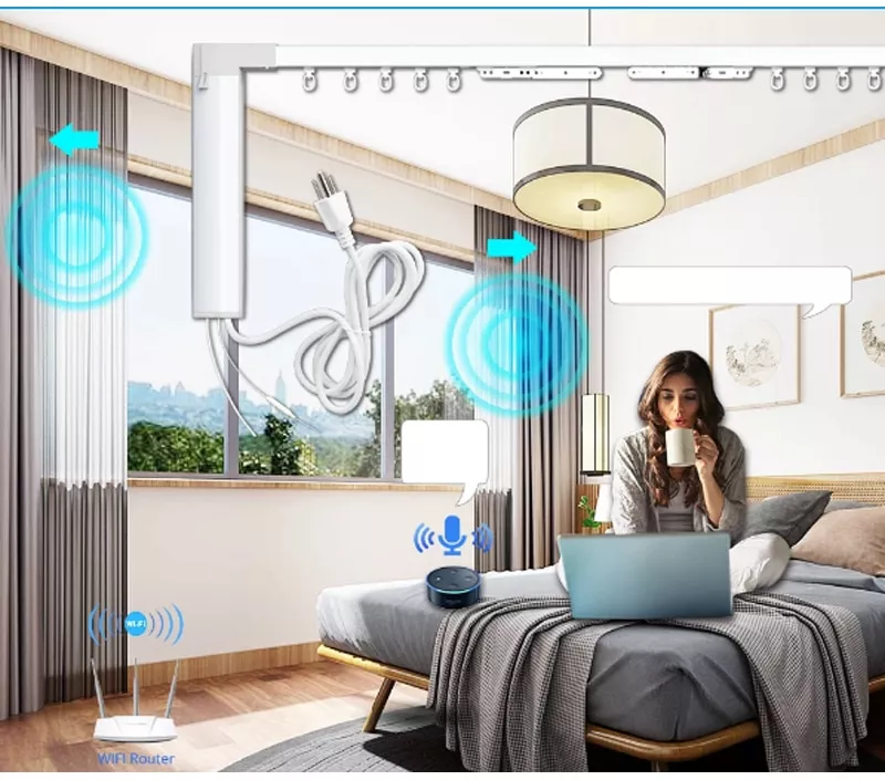 Sina electrica smart pentru perdele si draperii 4.2m inchidere ...
