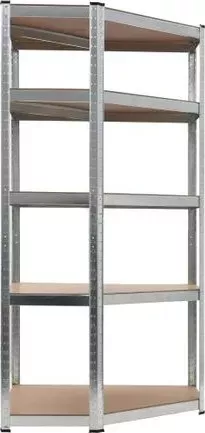 Raft metalic de colt STRATEGIC 5 polite MDF 180x70x70x45 cm 175kg ...