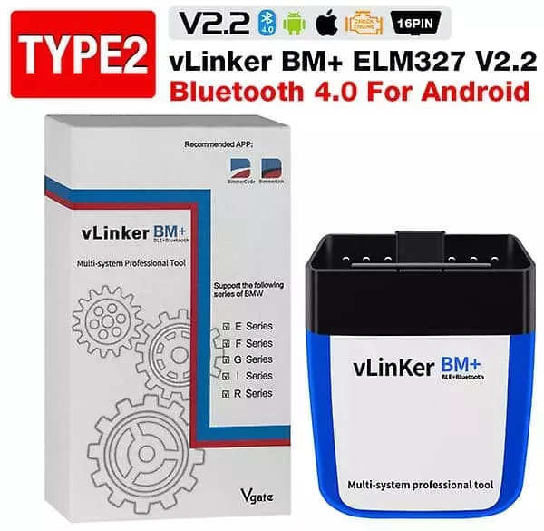 Vgate tester BMW VLinker BM+ BLE+BT BimmerCode Resetari Live Data ...
