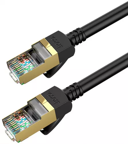 Cablu de Internet RJ45 la RJ45 1Gbps Cupru Lungime 1m Level C189 Negru ...