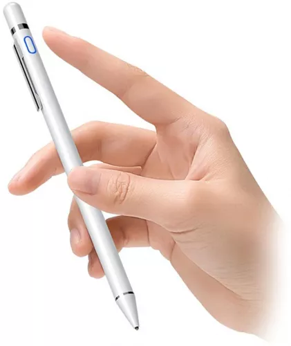 Stylus Pen Active Touch Screen with Clip F766 White 4FT-KF235193 - cel.ro
