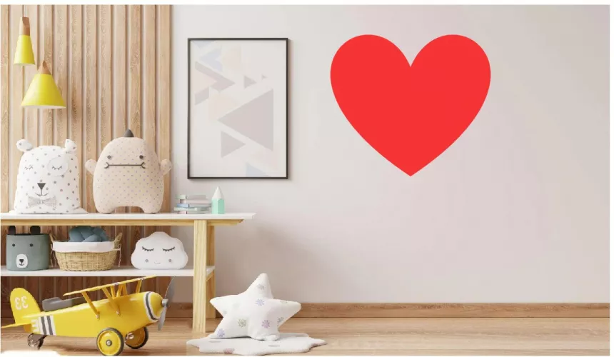 Sticker decorativ Inima Rosu 85 cm 7032ST-1 ilec_885750685 - cel.ro