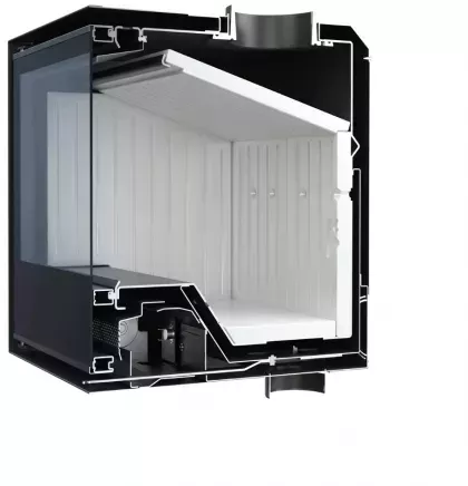 Semineu 8 kW Hitze CUBO 700 cu ventilatie geam termopan 2519 - cel.ro