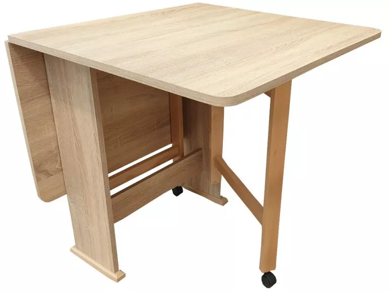 Masa plianta Practic PAL Melaminat cu elemente de lemn masiv 120x74x75 ...