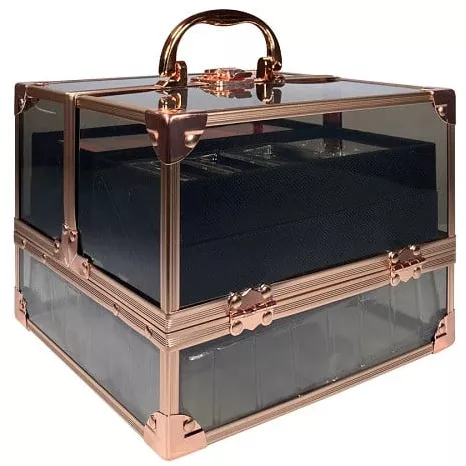 Geanta Machiaj cu Produse Cosmetice Technic Beauty Case Black & Rose ...