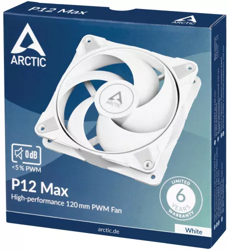 Ventilator / radiator Arctic P12 Max PWM 120mm White ACFAN00293A - cel.ro