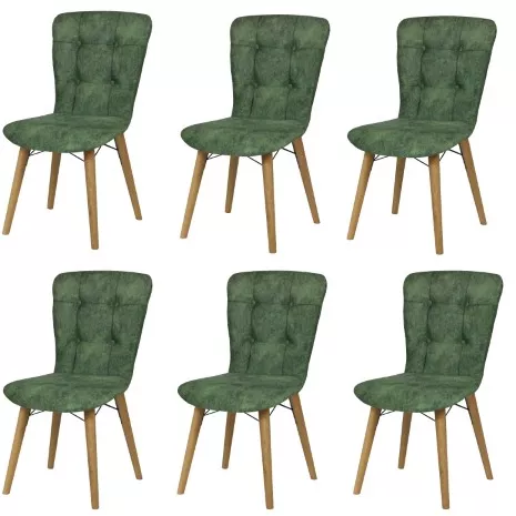 Set 6 Scaune Artur Verde 24007 - cel.ro
