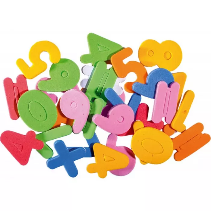 Set creativ cu 30 stickere autoadezive din spuma Cifre si operatii ...