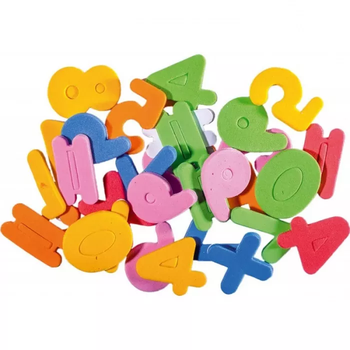 Set creativ cu 30 stickere autoadezive din spuma Cifre si operatii ...