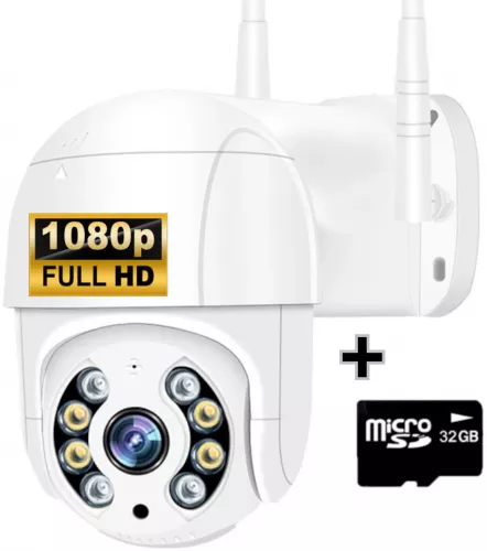 Camera Rotativa + CARD 32GB inclus 5mp IP supraveghere 63 LED HD 1944P ...