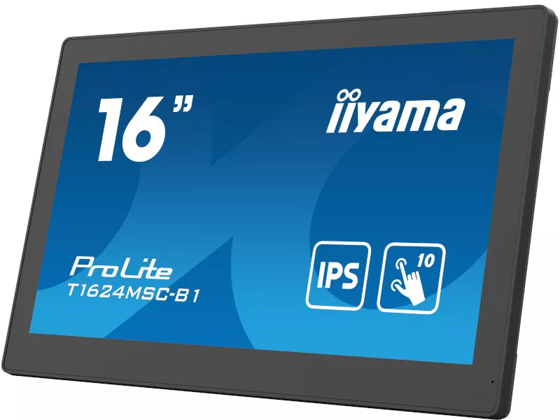 Monitor LED IIyama ProLite T1624MSC-B1 Touchscreen 15.6 inch FHD IPS 25 ...