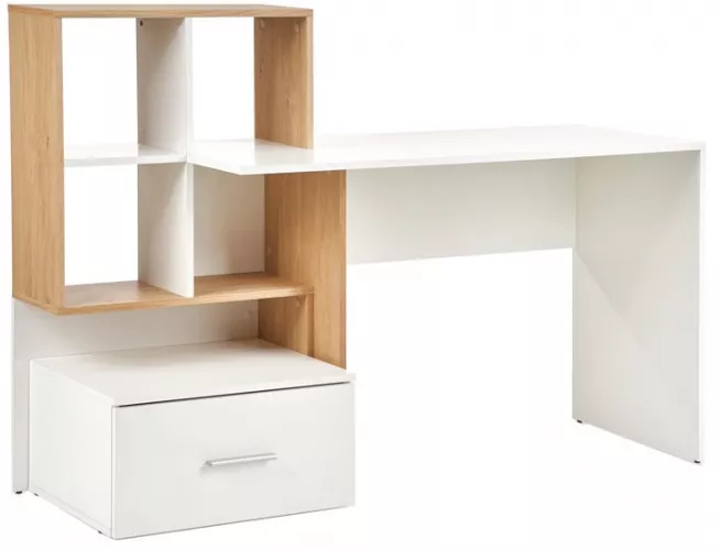 Birou HM Grosso stejar auriu - alb 149 x 105 x 50 cm 4446 - cel.ro