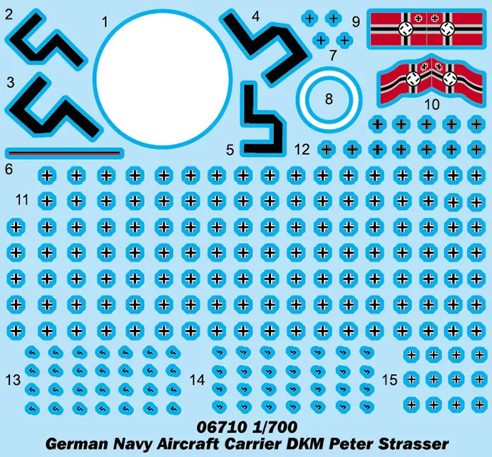 Kit de construit portavion DKM Peter Strasser / Lungime 37.5 cm / Scara ...