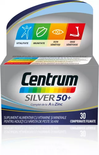 Centrum Silver 50+ Complet A-Z 30 comprimate GsK 9120036094833