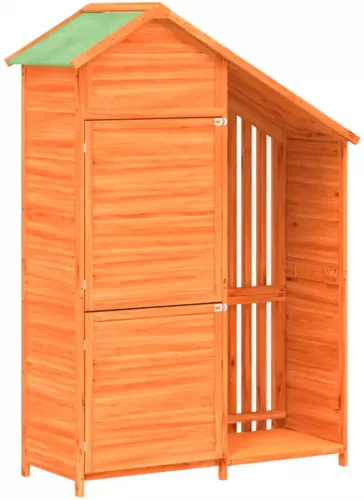 VidaXL Magazie de unelte de gradina maro 120x53 5x170cm lemn masiv pin ...