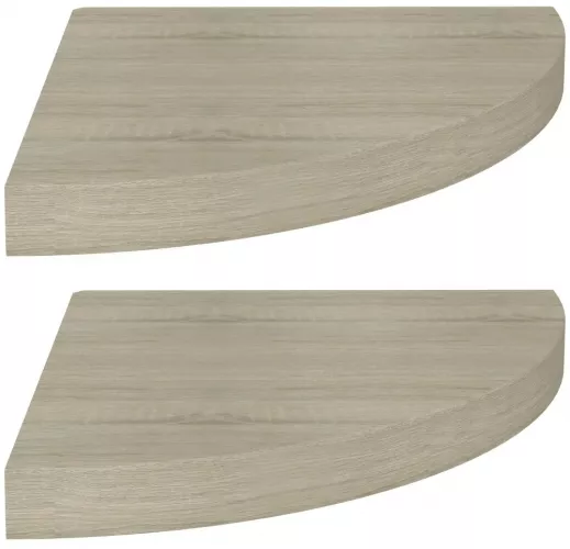 VidaXL Rafturi colt de perete 2 buc. stejar 35x35x3 8 cm MDF 323926