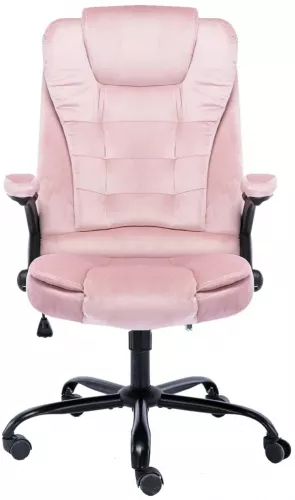 VidaXL Scaun de birou roz catifea