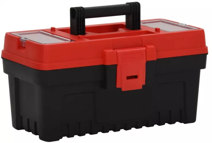 VidaXL Set de cutii de scule 2 piese negru si rosu polipropilena 152103 ...