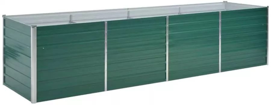 VidaXL Strat inaltat de gradina verde 320x80x77 cm otel galvanizat 44845
