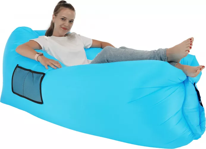 Puf gonflabil albastru Lebag 70x240 cm 0000298804 - cel.ro
