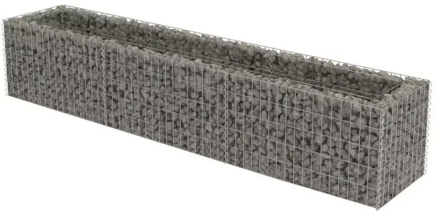 VidaXL Strat inaltat gabion 270 x 50 x 50 cm otel galvanizat 143563 ...