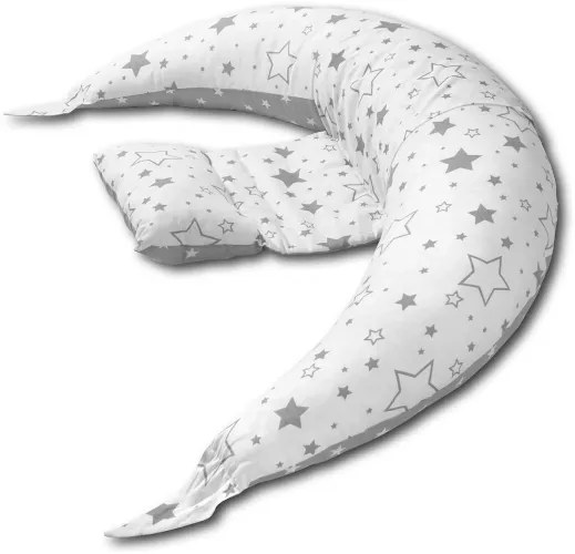 Perna gravide multifunctionala 8 in 1 Kidizi Luna Galaxy Grey 230x35 cm ...