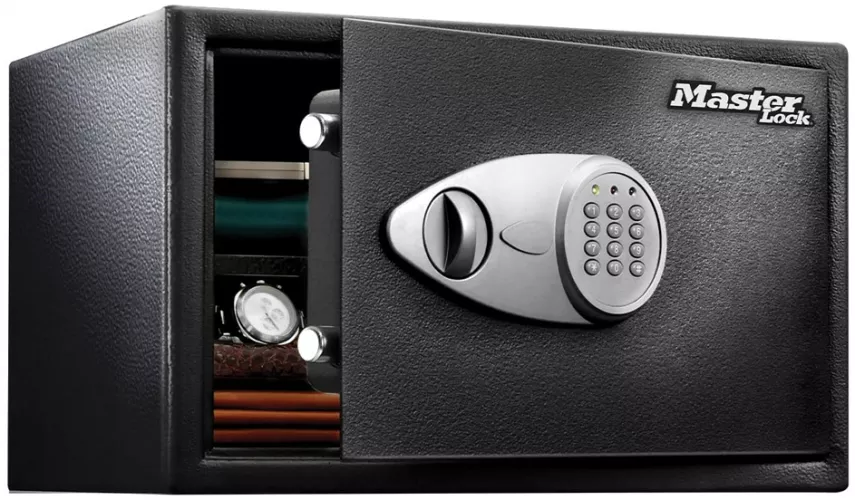 Seif digital Masterlock X125ML Otel podea mocheta cheie de anulare ...