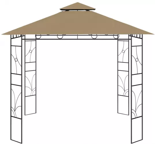 VidaXL Pavilion gri taupe 3x3x2 7 m 160 g/m²
