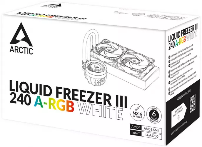 Cooler CPU ARCTIC AC Liquid Freezer III 240 ARGB White acfre00150a